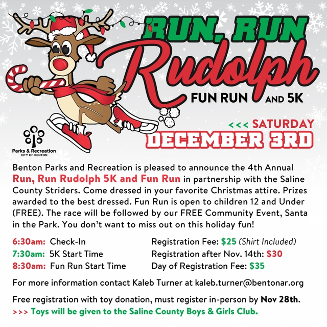 Official Website of Benton Arkansas - Run, Run Rudolph 5K and Fun Run